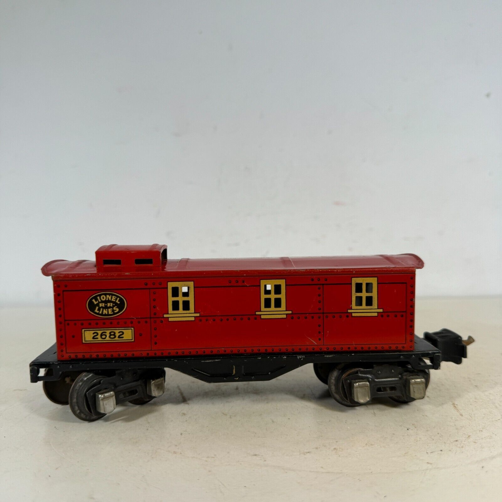 Lionel 2682 Prewar Red Tinplate Metal Caboose Car | East Main Trains