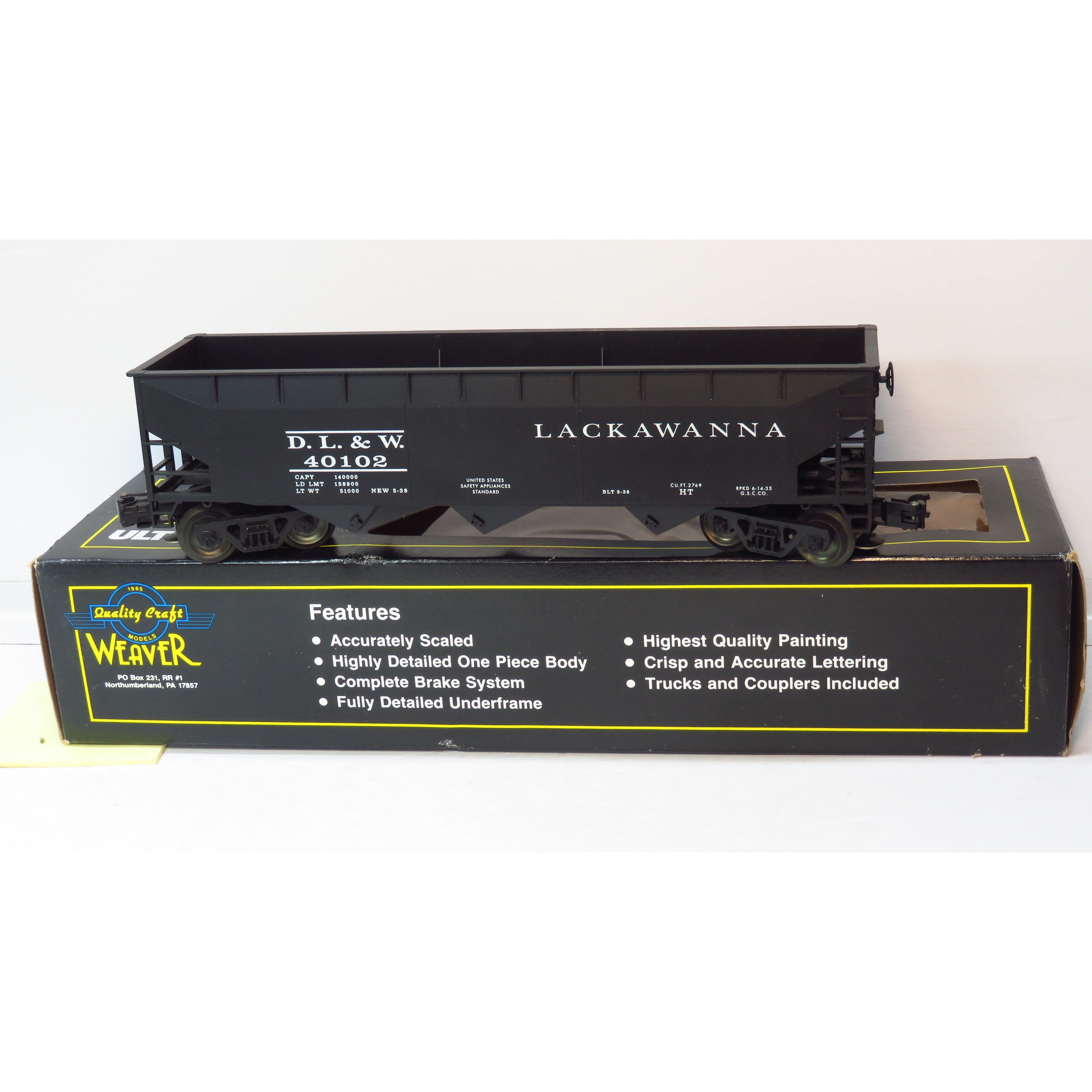 Weaver 40102 Lackawanna 3 Bay Coal Car | East Main Trains