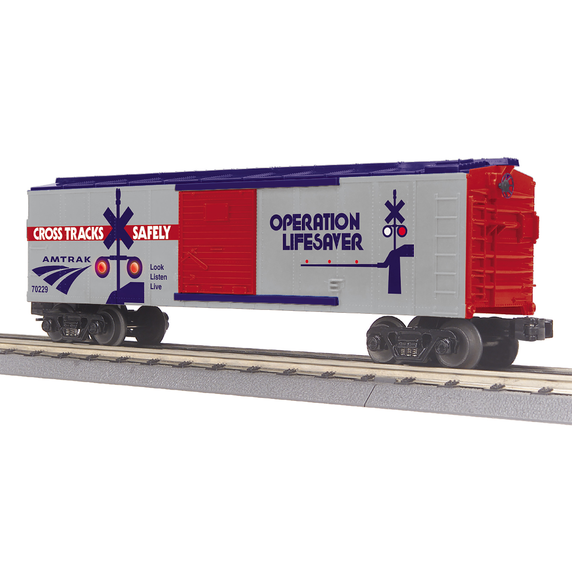 MTH 30-71121 Box Car w/ Blinking LEDs - Amtrak | East Main Trains MTH 30-71121 Box Car w/ Blinking LEDs - Amtrak | East Main Trains