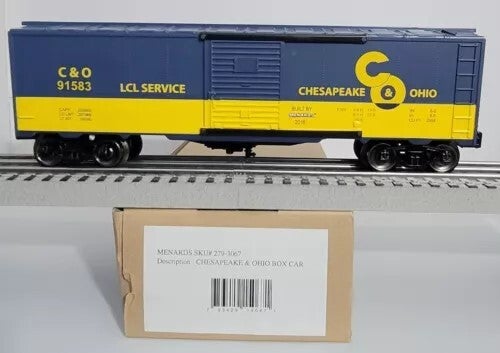MND 279-3067 Menards O Gauge. C & O RR BoxCar | East Main Trains