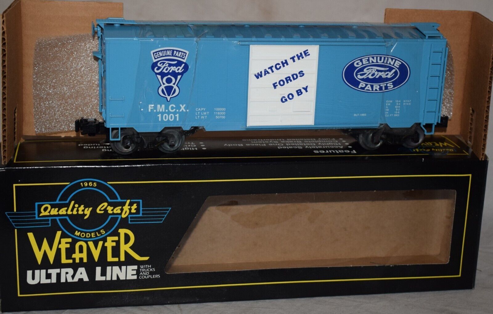 Weaver 1001 Ford Parts Boxcar FMCX O Gauge | East Main Trains